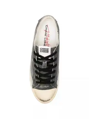CRIME LONDON Recut Leather Sneakers - Grey