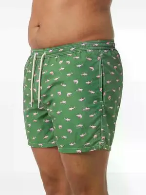 MC2 SAINT BARTH Shark Print Swim Shorts - Green