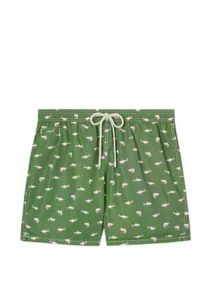 MC2 SAINT BARTH Shark Print Swim Shorts - Green