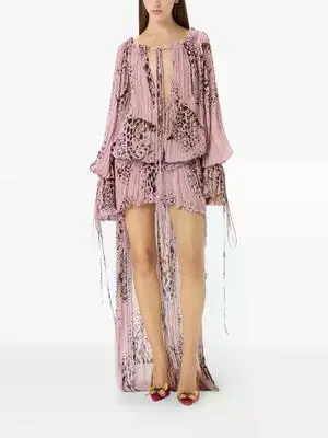 Blumarine Butterfly-print Blouse - Pink