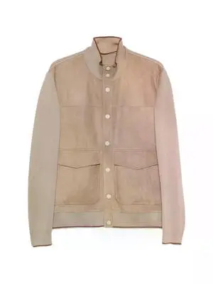 Canali Patch-pocket Bomber Jacket - Neutrals