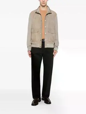 Canali Patch-pocket Bomber Jacket - Neutrals