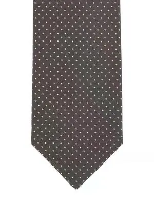 BARBA NAPOLI Polka-dot Neck Tie - Brown