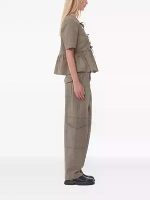 GANNI Striped Cargo Trousers