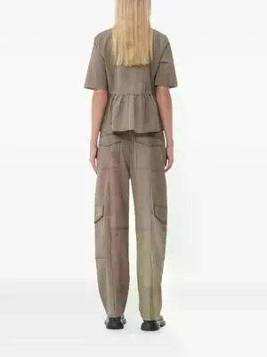 GANNI Striped Cargo Trousers