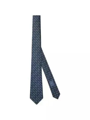 Gucci Horsebit Silk Neck Tie - Blue