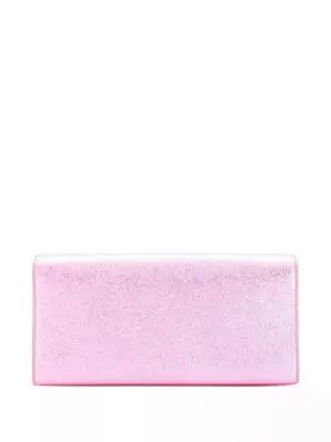Saint Laurent Classic Monogram Metallic Long Clutch - Pink