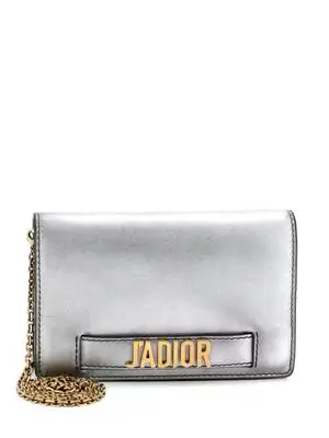 Dior J'adior Wallet On Chain Leather Crossbody Bag - Metallic