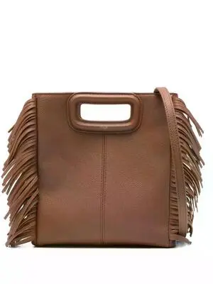 Maje Fringe Handle Tote Bag - Brown