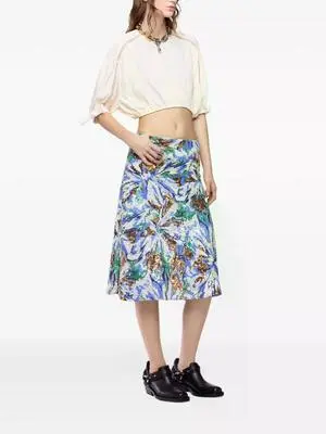 Rabanne Puff-sleeve Cropped Top - Neutrals