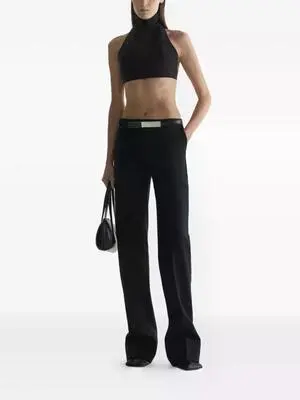 MUGLER Cropped Halterneck Top