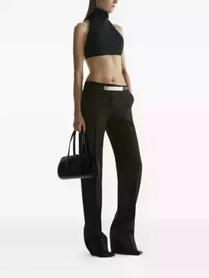 MUGLER Cropped Halterneck Top