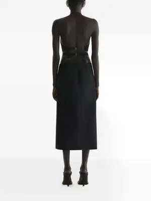 MUGLER Cut-out Cropped Top