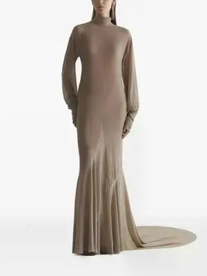 Mugler Button Detailed Dresses
