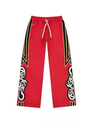GODSPEED Drawstring Graphic Track Pants - Red