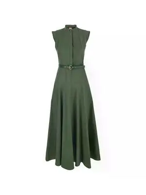 Max Mara Cotton Poplin Dress - Green