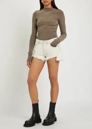 Rick Owens Stretch-jersey Top - Grey