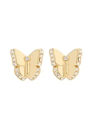 COACH Butterfly Pavé Stud Earrings