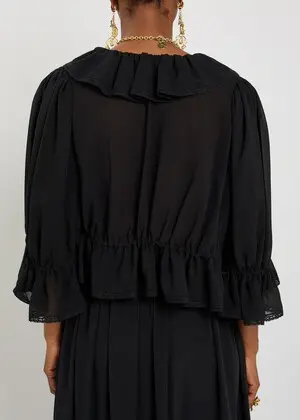 Chloé Silk-chiffon Cropped Top