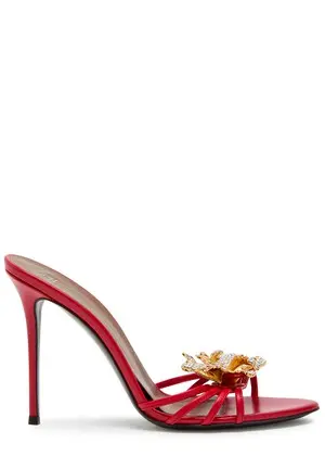GIUSEPPE ZANOTTI Clandestino 105 Embellished Leather Sandals