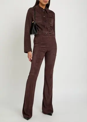 Stouls Leoncino Suede Cropped Jacket - Black