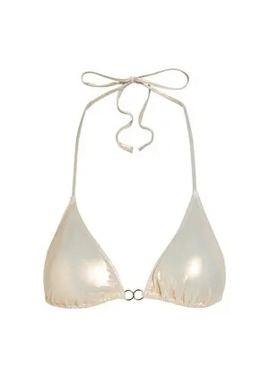Melissa Odabash Costa Triangle Bikini Top - Gold