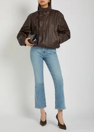 Paige Mason Cropped Boot-leg Jeans