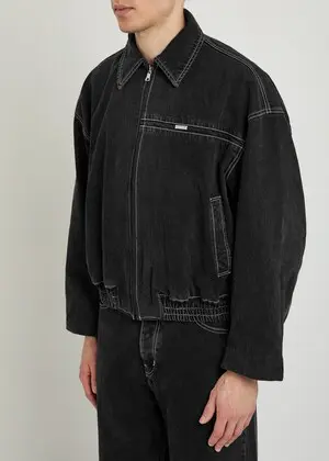 NAHMIAS Shadowstitch Denim Bomber Jacket