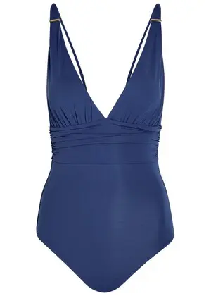 Melissa Odabash Panarea Plunge V-neck Swimsuit - Navy
