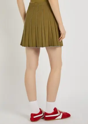 SPENCE Sport Pleated Knit Mini Skirt