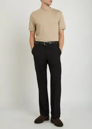 BOSS Thompson Fine-knit Cotton-blend T-shirt