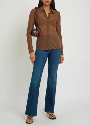 Good American Stretch-mesh Shirt