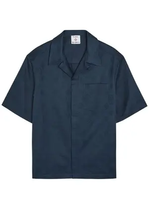 Casablanca Monogram Cotton Shirt - Navy