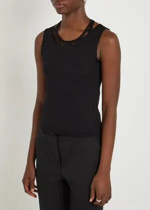 Our Legacy Layered Effect Cotton-blend Tank - Black
