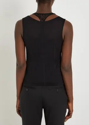 Our Legacy Layered Effect Cotton-blend Tank - Black