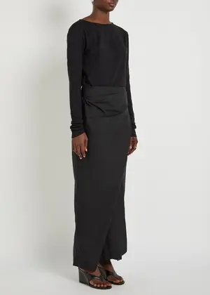 Our Legacy Twisted Wrap-tie Cotton Maxi Dress