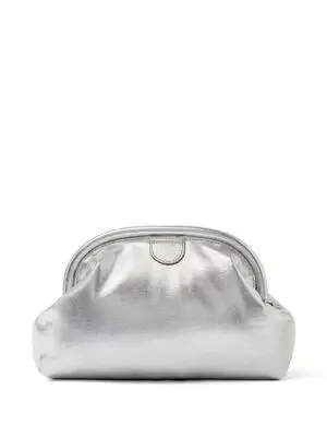 Stella McCartney Falabella Padded Metallic Clutch - Silver
