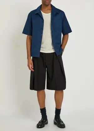 Casablanca Pleated Wool Shorts
