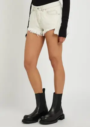 Rick Owens Distressed Denim Shorts