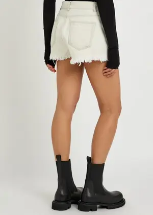 Rick Owens Distressed Denim Shorts