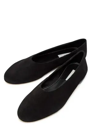 TOTEME Suede Ballet Flats - Black