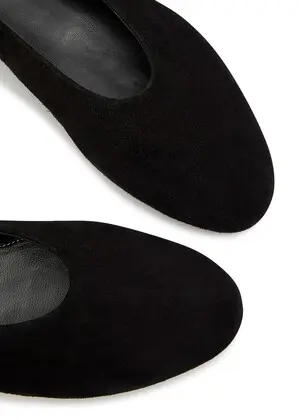 TOTEME Suede Ballet Flats - Black