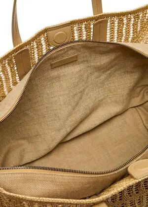 Brunello Cucinelli Raffia Tote Bag - Beige