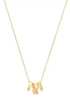 COACH Braided Charm Necklace - Gold
