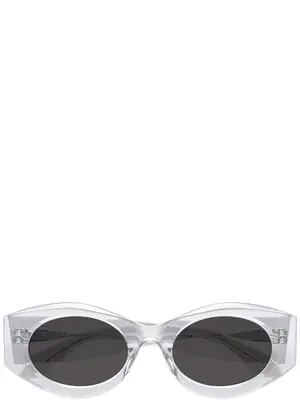 Alaïa Oval-frame Sunglasses - Crystal