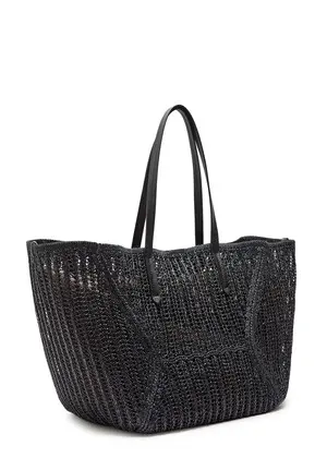Brunello Cucinelli Raffia Tote Bag - Black