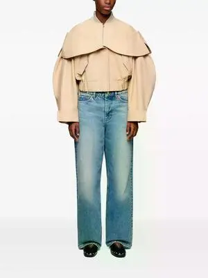 GANNI Layered Detail Bomber Jacket - Neutrals