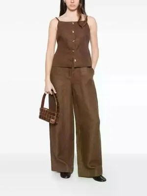 Maje Buckle-closure Trousers - Brown