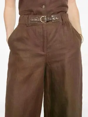 Maje Buckle-closure Trousers - Brown