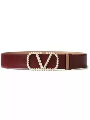 Valentino Garavani 40mm Vlogo Signature Reversible Belt - Red